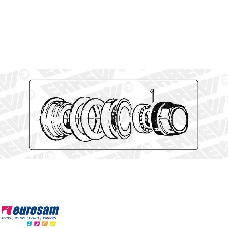 728768 Kit cuscinetto mozzo rimorchio BPW 8/9 ton sistema convenzio...